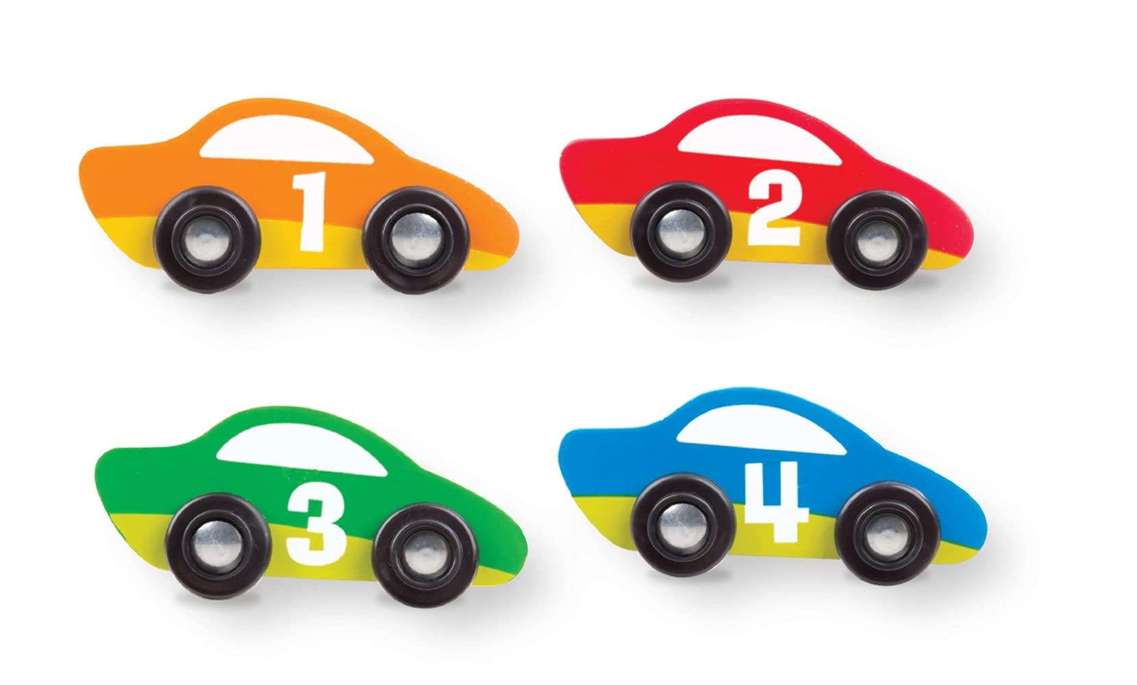 Melissa & Doug Round the Speedway Race Track Rug With 4 Race Cars (39 x 36 inches) , Black