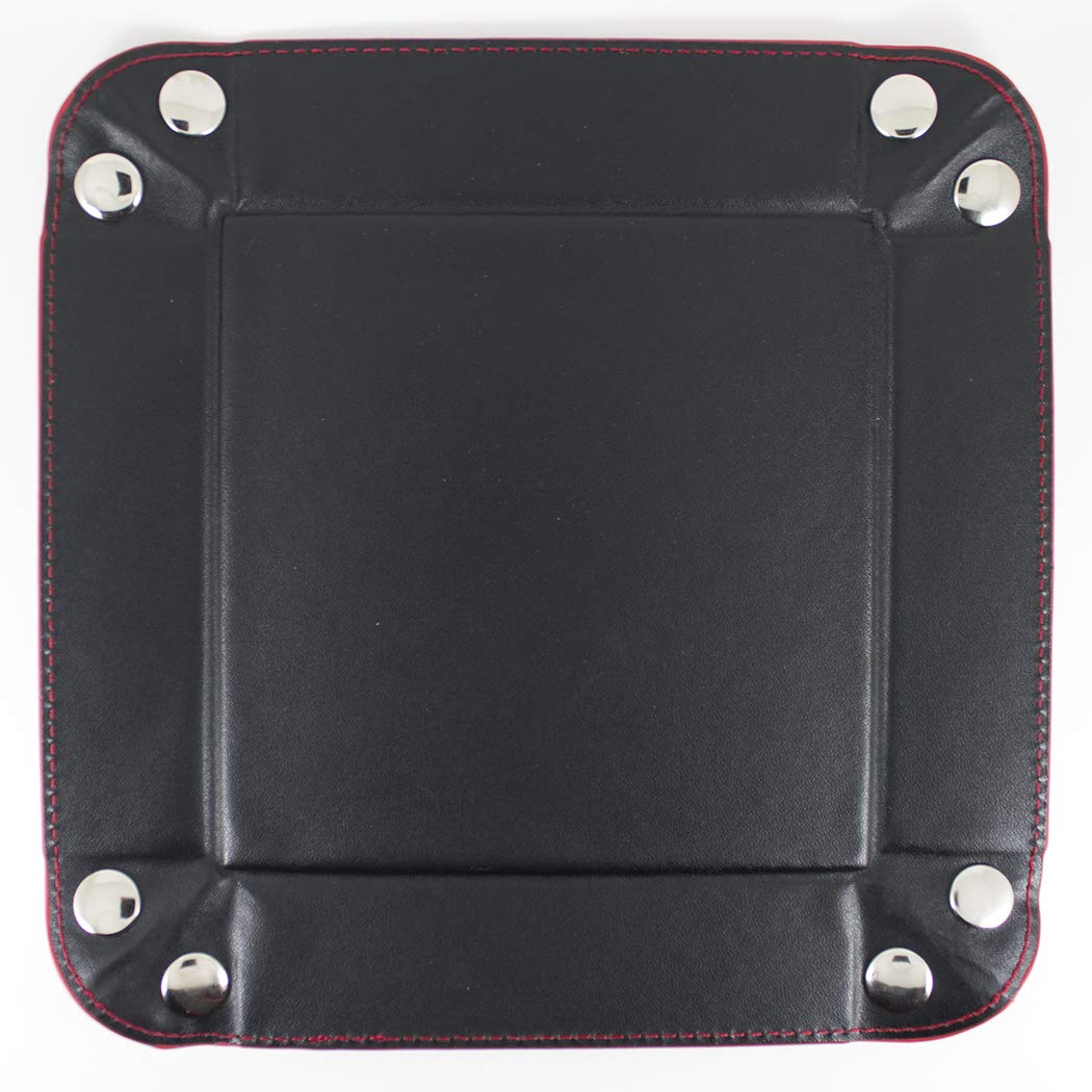 Paladin Roleplaying Dice Rolling Tray - Small Portable Faux Leather Tray for DND