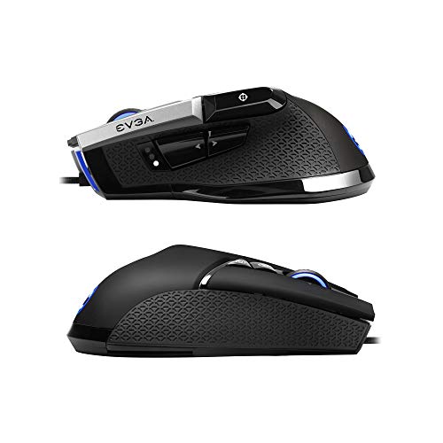 EVGA X17 Gaming Mouse, Wired, Black, Customizable, 16,000 DPI, 5 Profiles, 10 Buttons, Ergonomic 903-W1-17BK-KR