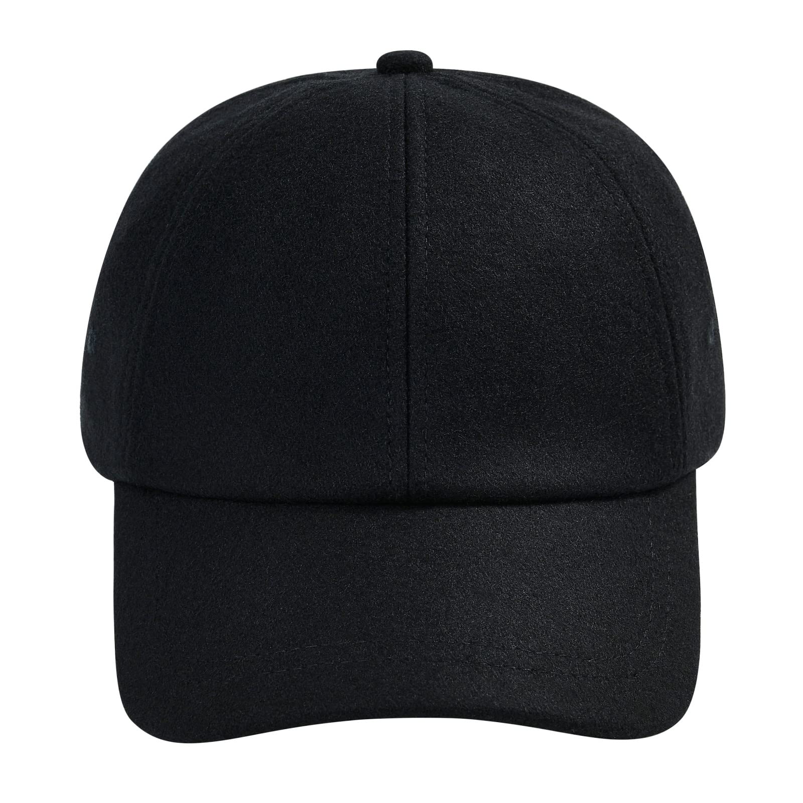 BOTVELA Wool Baseball Cap for Men Adjustable Unstructured Tweed Hat (Grey)