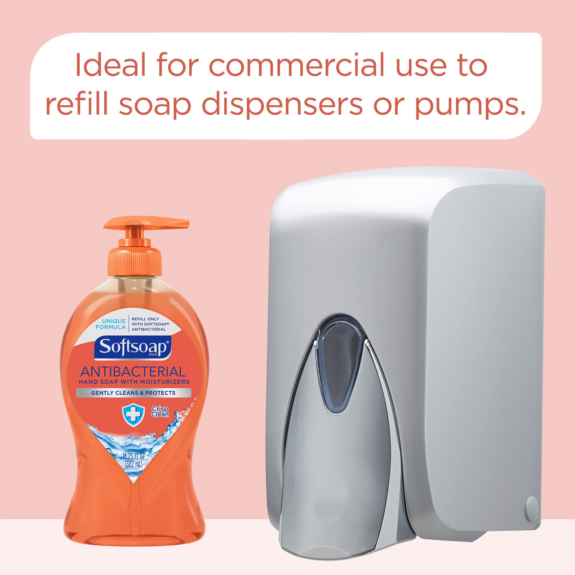 Softsoap Antibacterial Hand Soap, Crisp Clean, 1 Gallon Refill