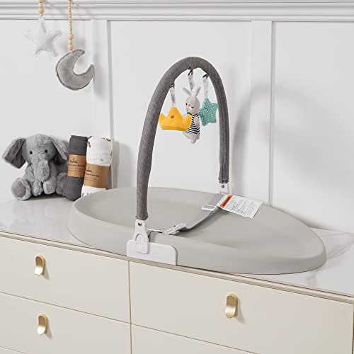 Papablic Baby Changing Pad, Waterproof & Non-Slip, Includes Washable Cover, Safety Strap for Standard Dresser, Changing Table, Bed, Sofa