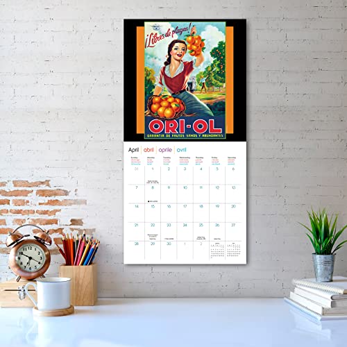 Bon Appétit 2024 Wall Calendar — Vintage Poster Art, 16-Month Cooking Calendar, 12" x 12"
