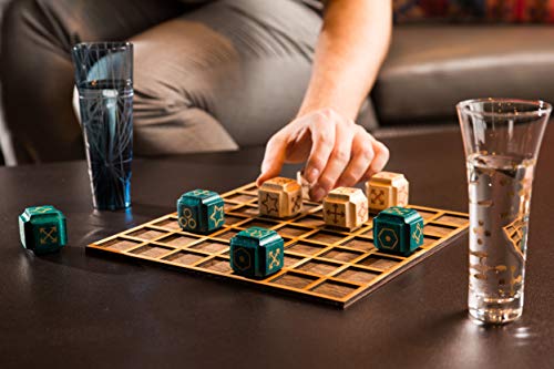 Project Genius: Deblockle- The Game of Tips and Turns, 2 Player Strategy Game, Game for Families and Adults, Ages 8+, Solid Wood Based Board and Blocks