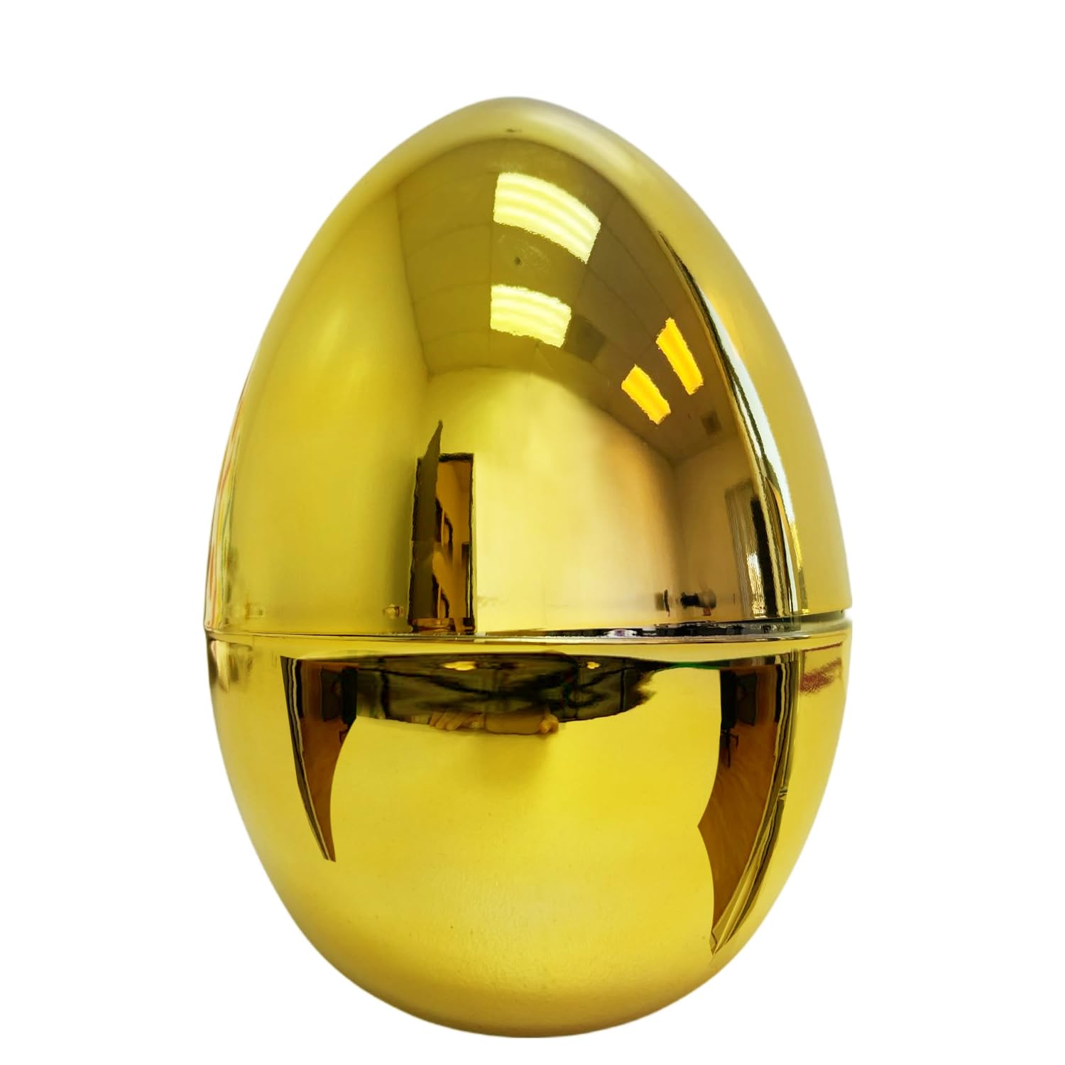GiftExpress Jumbo Easter Egg - 10" Tall x 7" Wide Extra Large Empty Plastic Eggs - Perfect Kids & Adult Party Toys for Gift Baskets or Egg Hunt Decor - 1 Piece, Gold