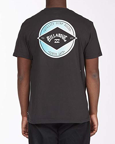Billabong Men's Short Sleeve Premium Logo Graphic Tee T-Shirt, Black Rotor Arch, M