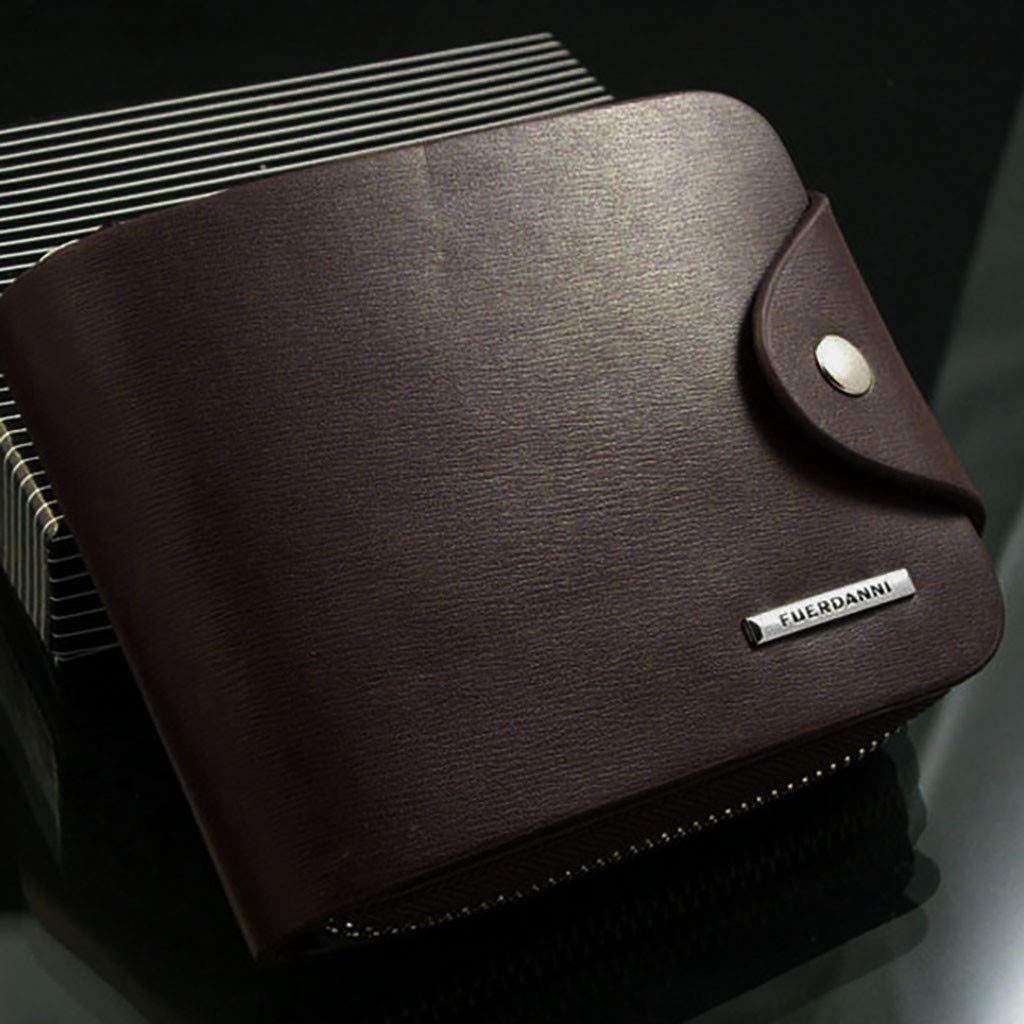 Charming Purse Leather Billfold Card Handbag Mens Holder Zip Clutch Wallet