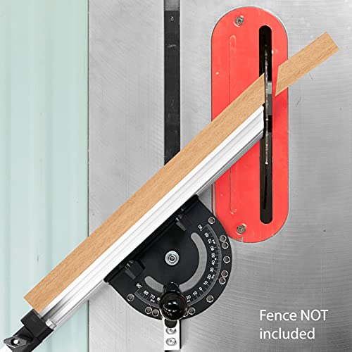 Fulton Precision Miter Gauge with a Standard Slot (3/4β x 3/8β) Steel Bar with Adjustable Spring Loaded Plungers and Removable Retaining Disc