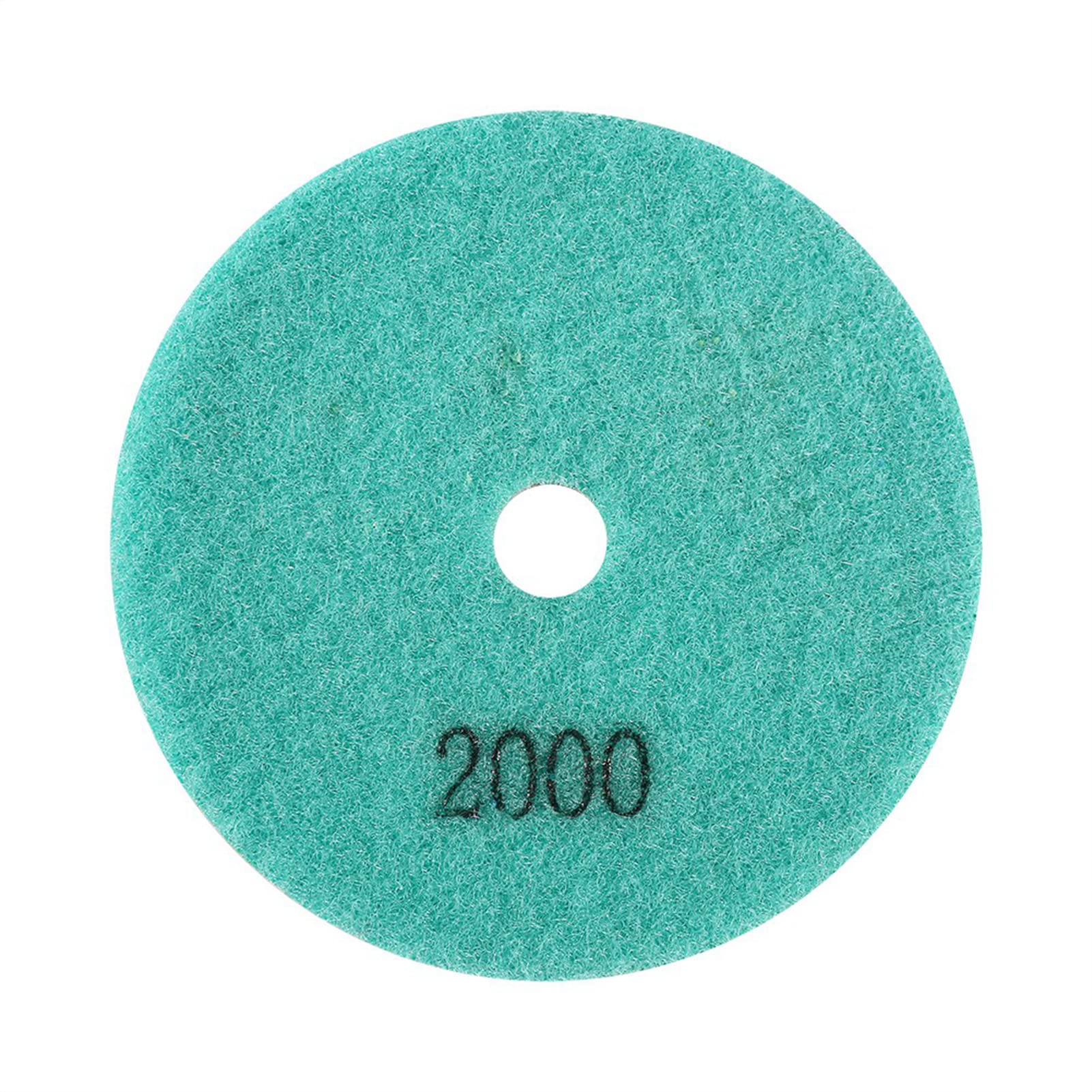 Diamond Polishing Pads, Wet Dry Polish Pad Grinding Disc Burnishing Grit Granite Sanding Tools Marble Backer Repair Kit for Buffer Polisher Machine Wheel Sander Rock Grinder Concrete Stone Floor(2000)