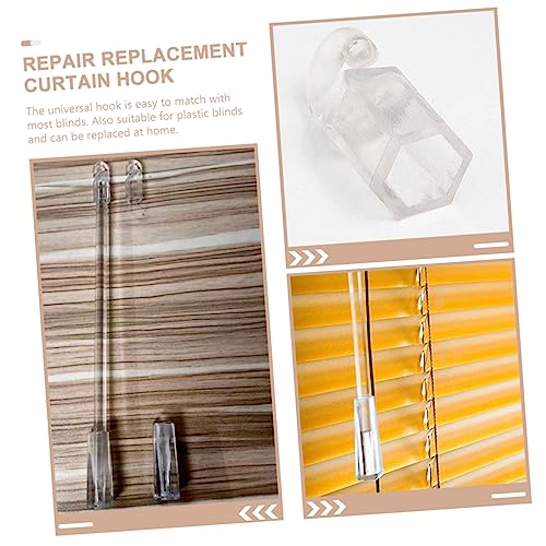 EXCEART 1 set Curtain rod accessories blind replacement handle curtain rod hanger plastic wand tip hook clear hangers clear curtains transparent curtains drapery wand handle wand caps hook