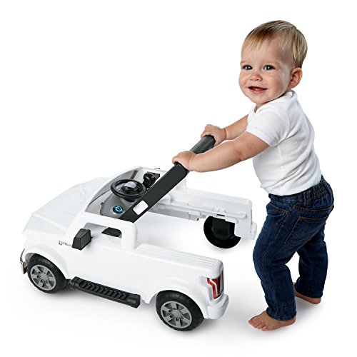 Bright Starts Ford F-150 Ways to Play 4-in-1 Activity Baby Push Walker, White, Age 6 Months+