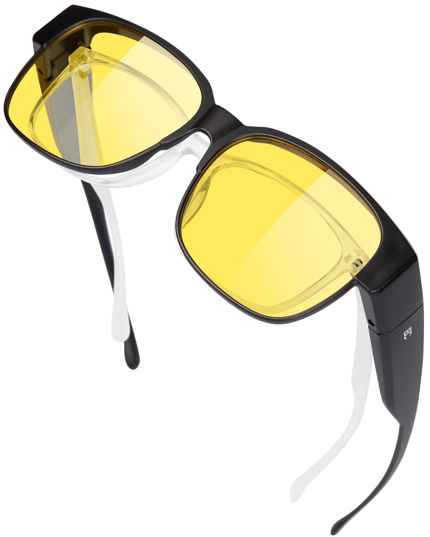 BIRCEN Night Vision Glasses for Driving - Fit Over Glasses Anti Glare Wear Over Glasses for Men Women