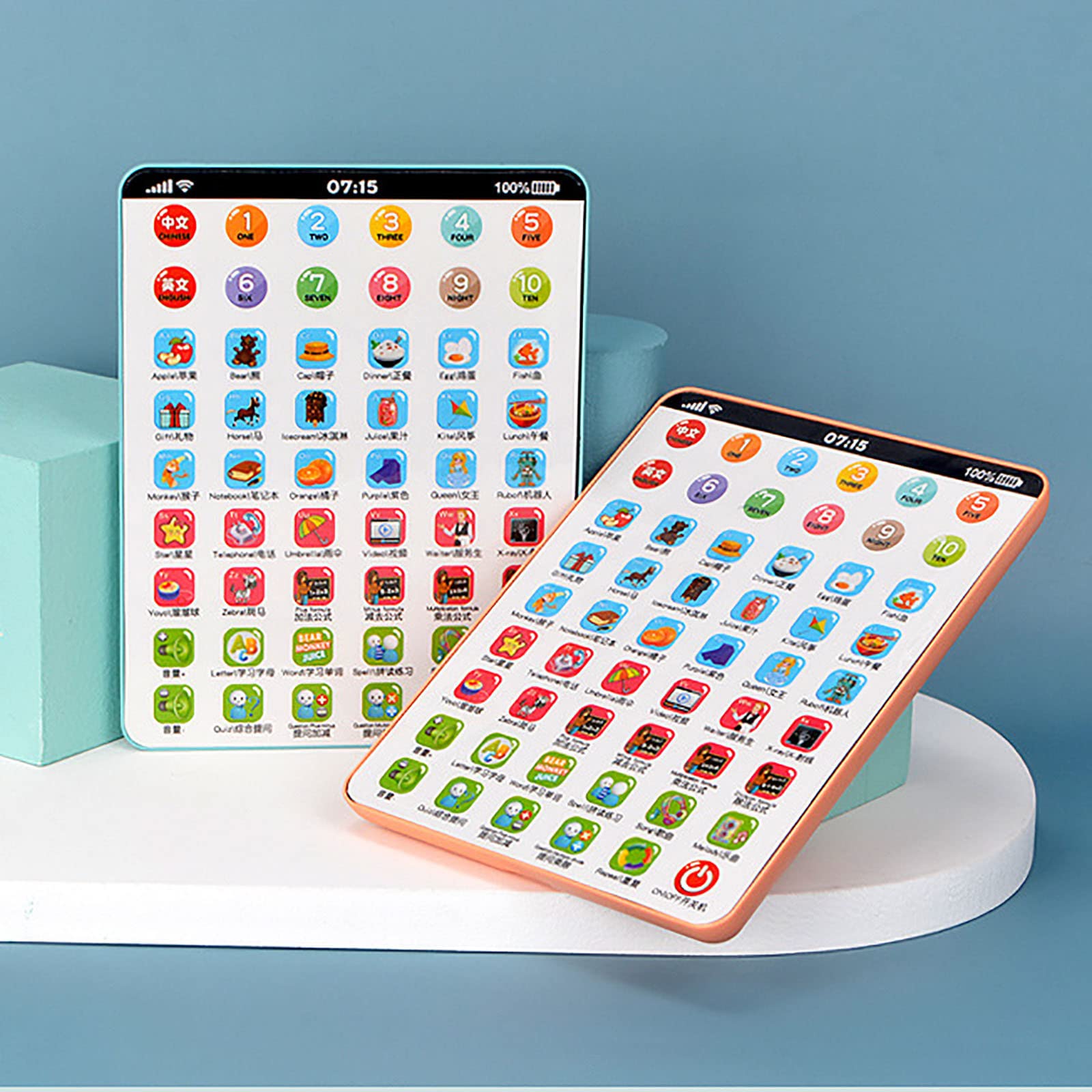 Children's Tablet Reading Machine/Learning Pad/Toddler Touch Learning Pad with 6 Games to Learn Letters, Numbers, Music & Words Interactive Toy for Educational Preschool Boys & Girls