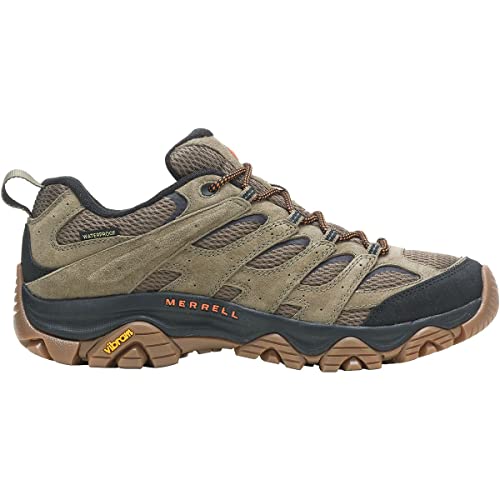 Merrell Moab 3 Waterproof Hiking Shoe, Olive/Gum, 10.5