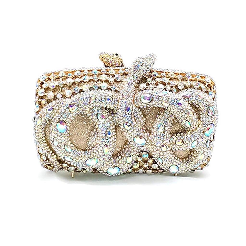 Bridal Wedding Party Purses Elegant Purses Women Evening Party Bag Crystal Clutches (Color : B, Size : One size)