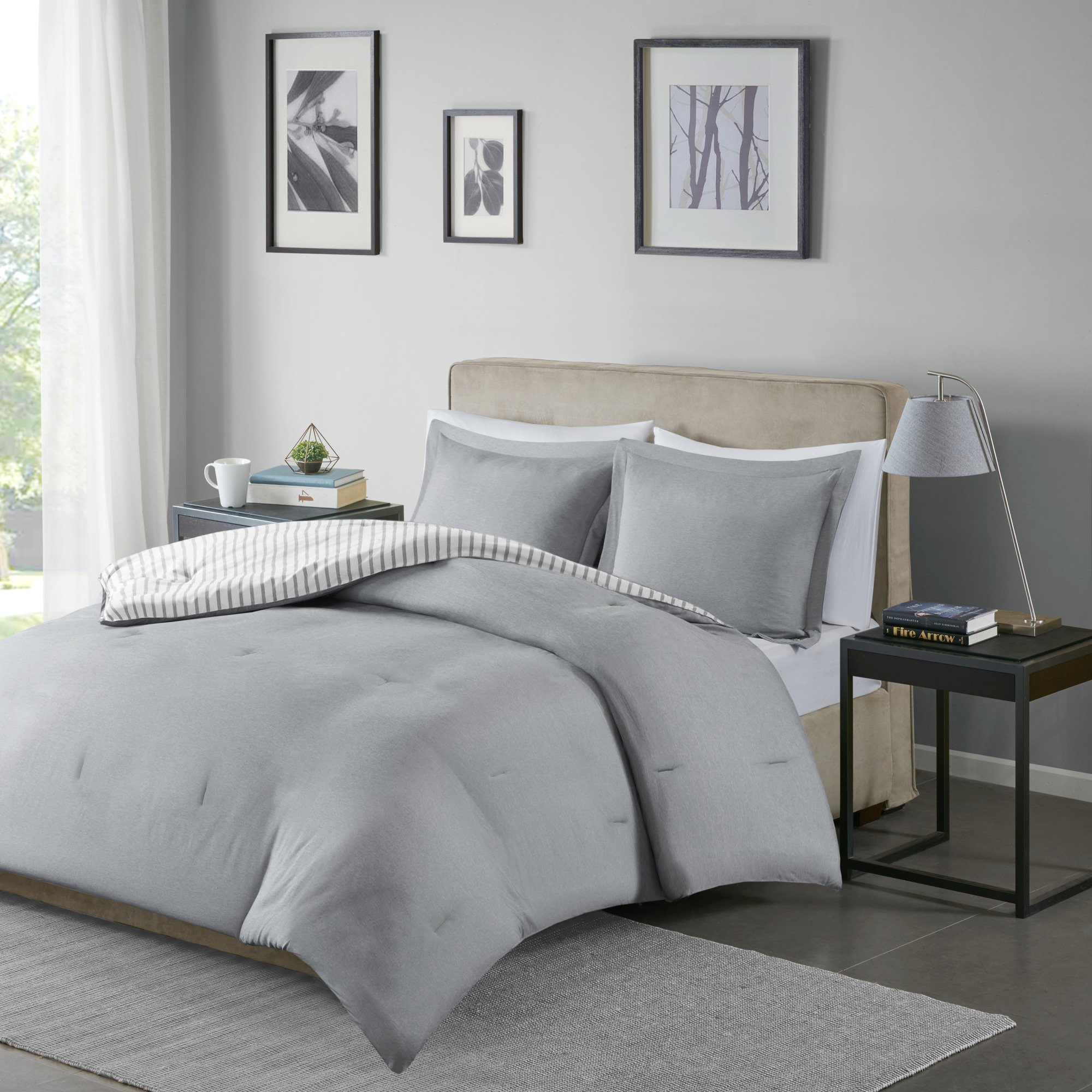 Madison Park Hayden Comforter Mini Set Grey Twin/Twin XL