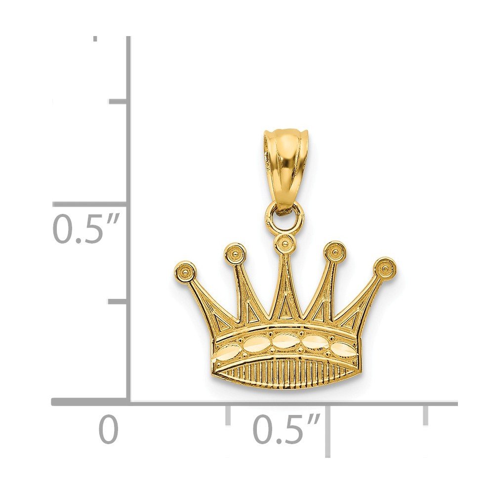 BillyTheTree Jewelry 14K Yellow Gold Crown Pendant