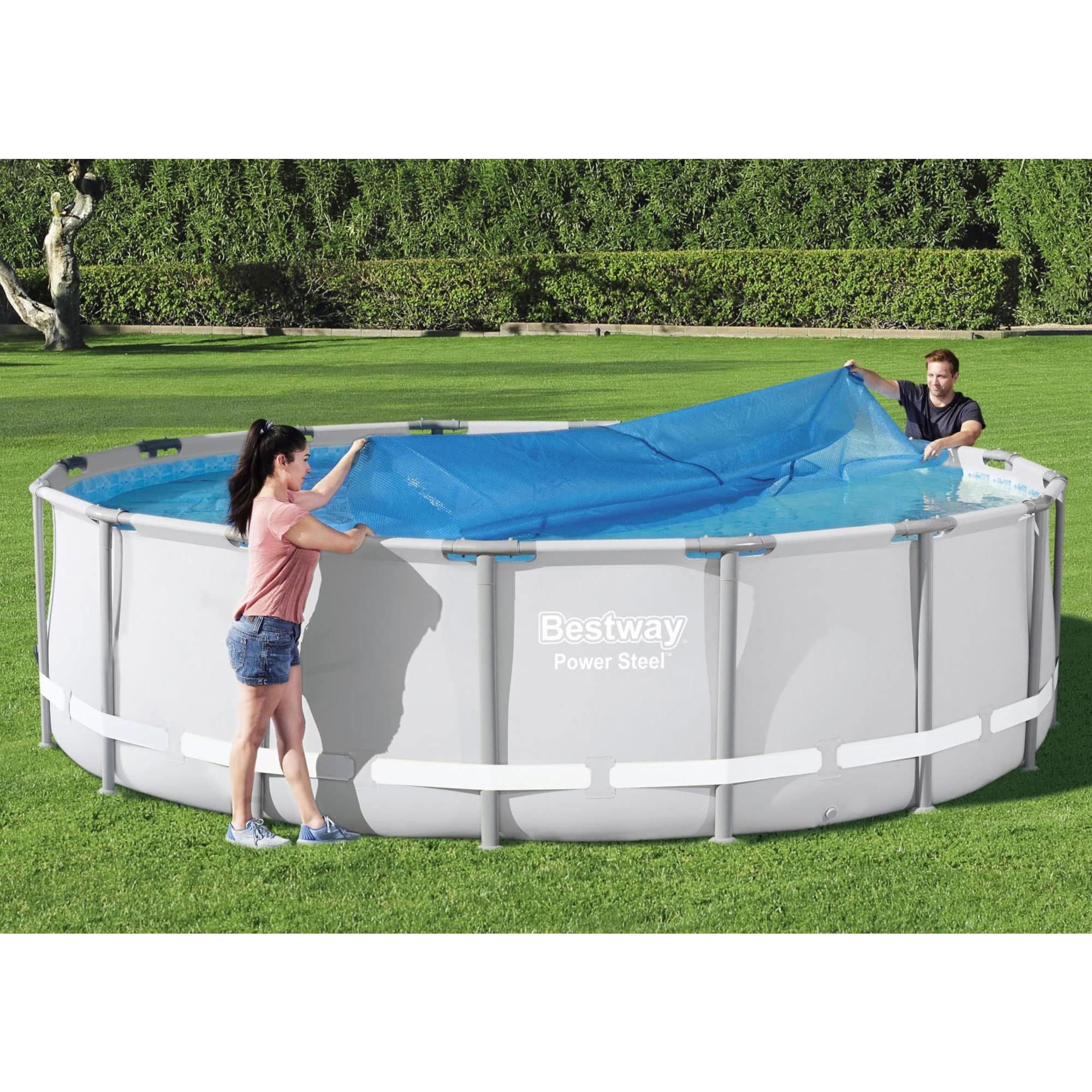 Bestway 16' Flowclear Solar Pool Cover, Large, Blue