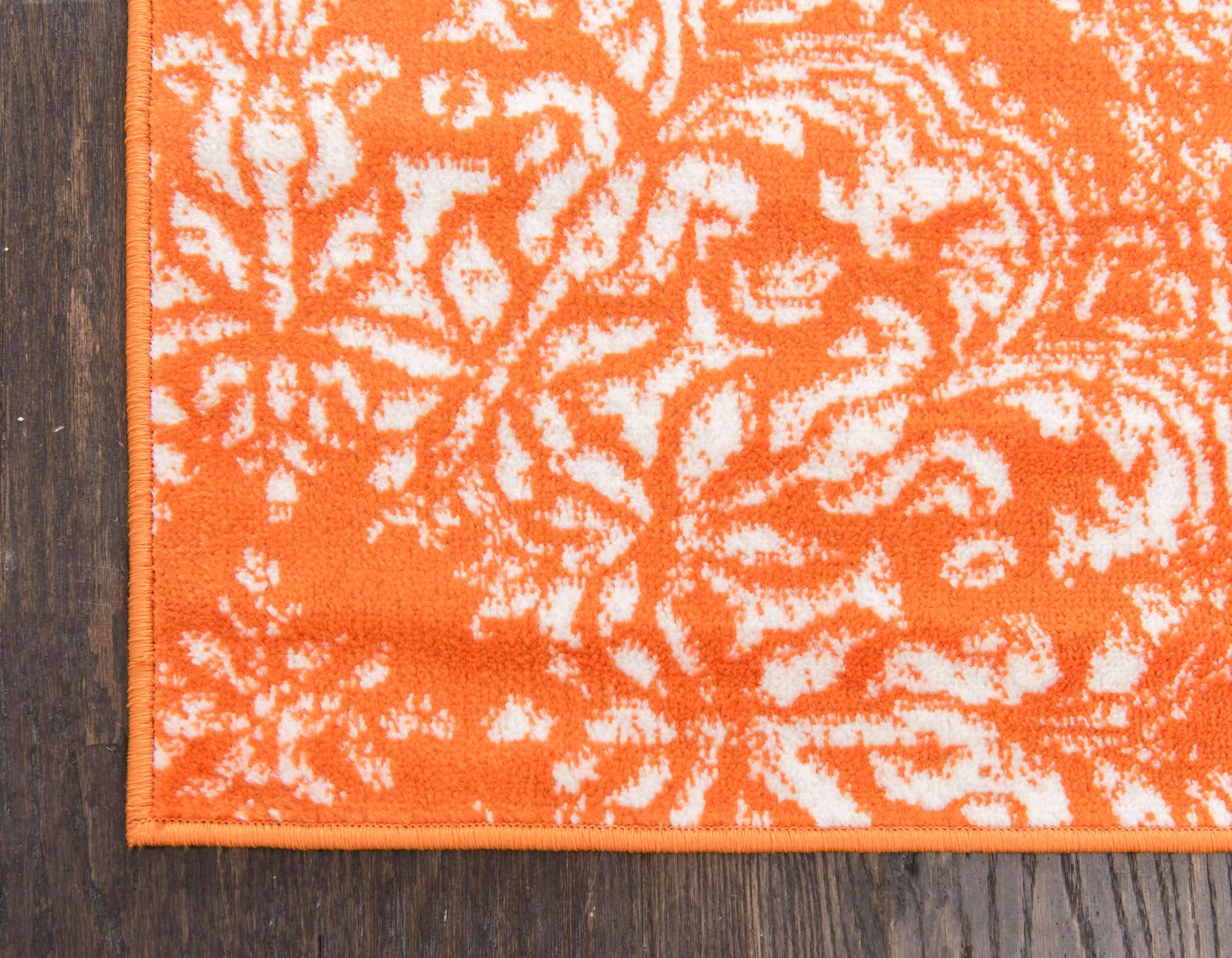 Unique Loom Sofia Collection Area Rug - Grand (7' 10" x 10' Rectangle, Orange/ Ivory)