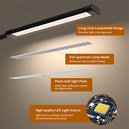 iZELL Book Light, LED Reading Light Clip On [3 Color Modes & 10 Brightness Levels] Flexible Gooseneck Book Reading Lamp for Kids Reading in Bed at Night Clip Bedside Table Headboard Dorm