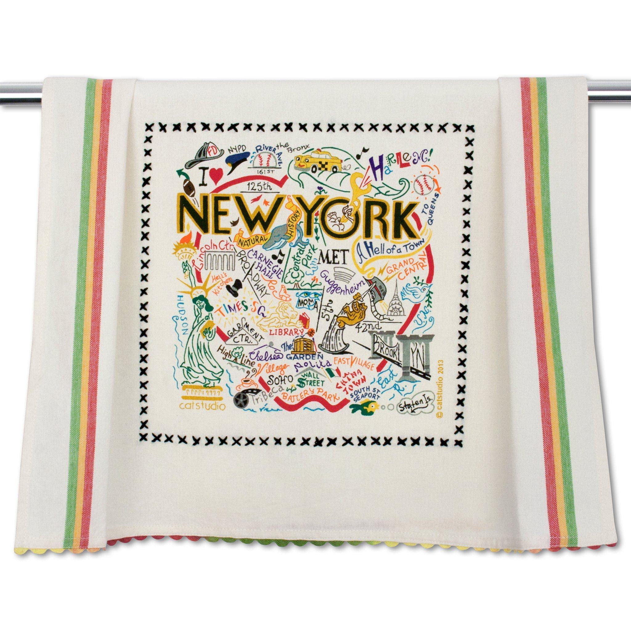 Catstudio New York City Dish & Hand Towel | Great for Kitchen, Bar, & Bathroom