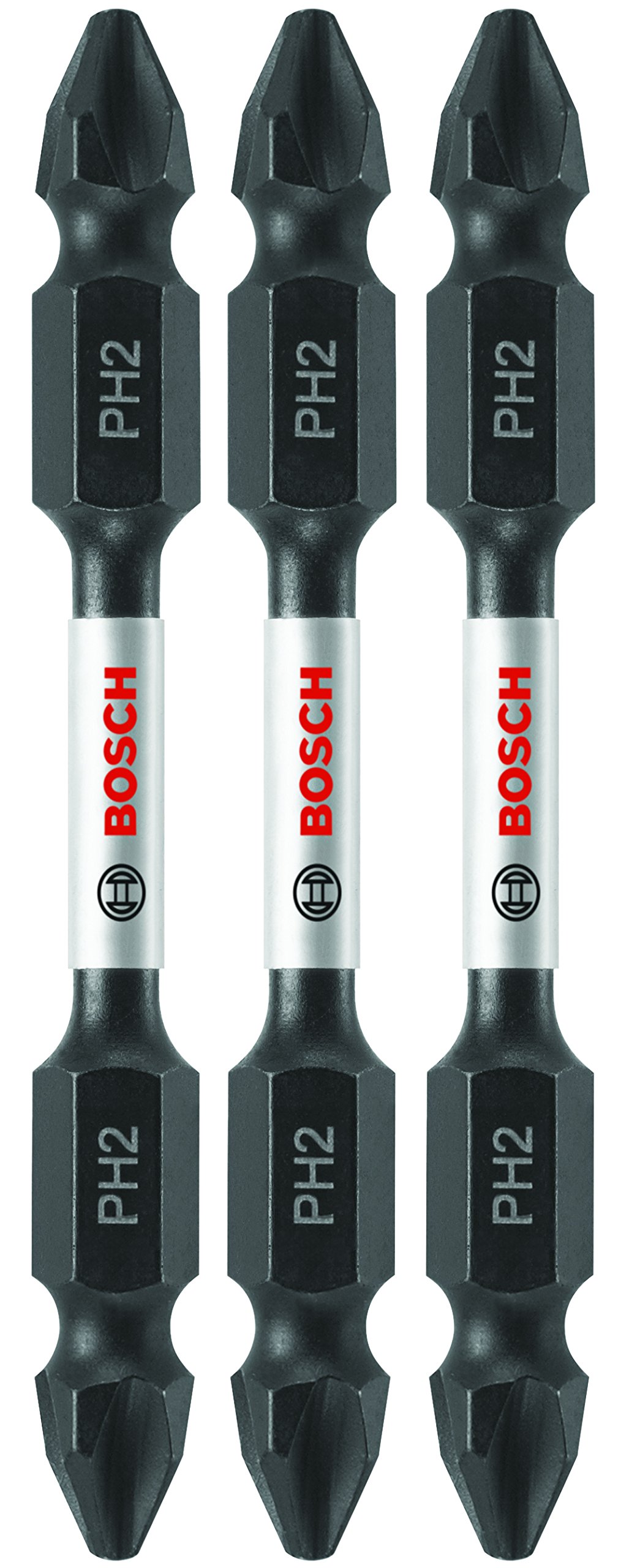 Bosch Power Tools Combo Kit CLPK22-120 - 12-Volt Cordless Tool Set with 2 Batteries, Charger and Case & ITDEPH22503 3 Pc. 2.5 In. Phillips #2 Double-Ended Impact Tough Screwdriving Bit