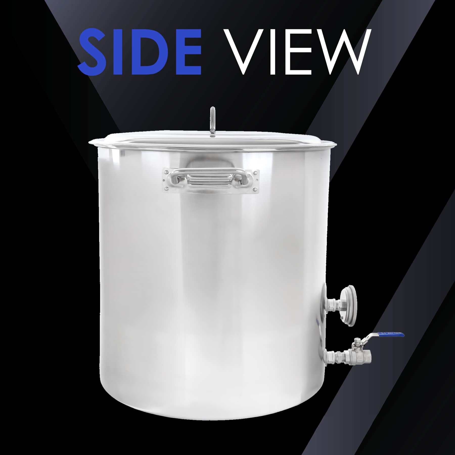 CONCORD Stainless Steel Home Brew Kettle Stock Pot (Weldless Fittings) (20 QT/ 5 Gal)