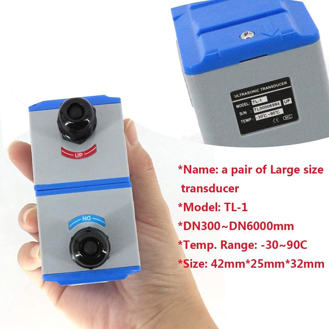 HFBTE TL-1 Large Size Ultrasonic Flow Meter Flowmeter Transducer DN300~6000mm Apply to Wall Mounted TUF-2000SW TUF-2000B Module TUF-2000M Fixed TUF-2000F Flowmeters