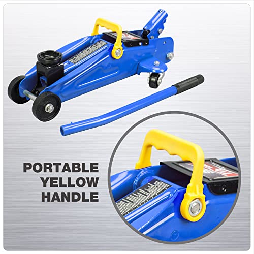 Jack Boss Floor Jack 1.5 Ton (3,300 LBs) Hydraulic Car Jack with Storage Case, Lifting Range from 5.31 Inch to 13.2 Inch, Fits Sedans Automotive