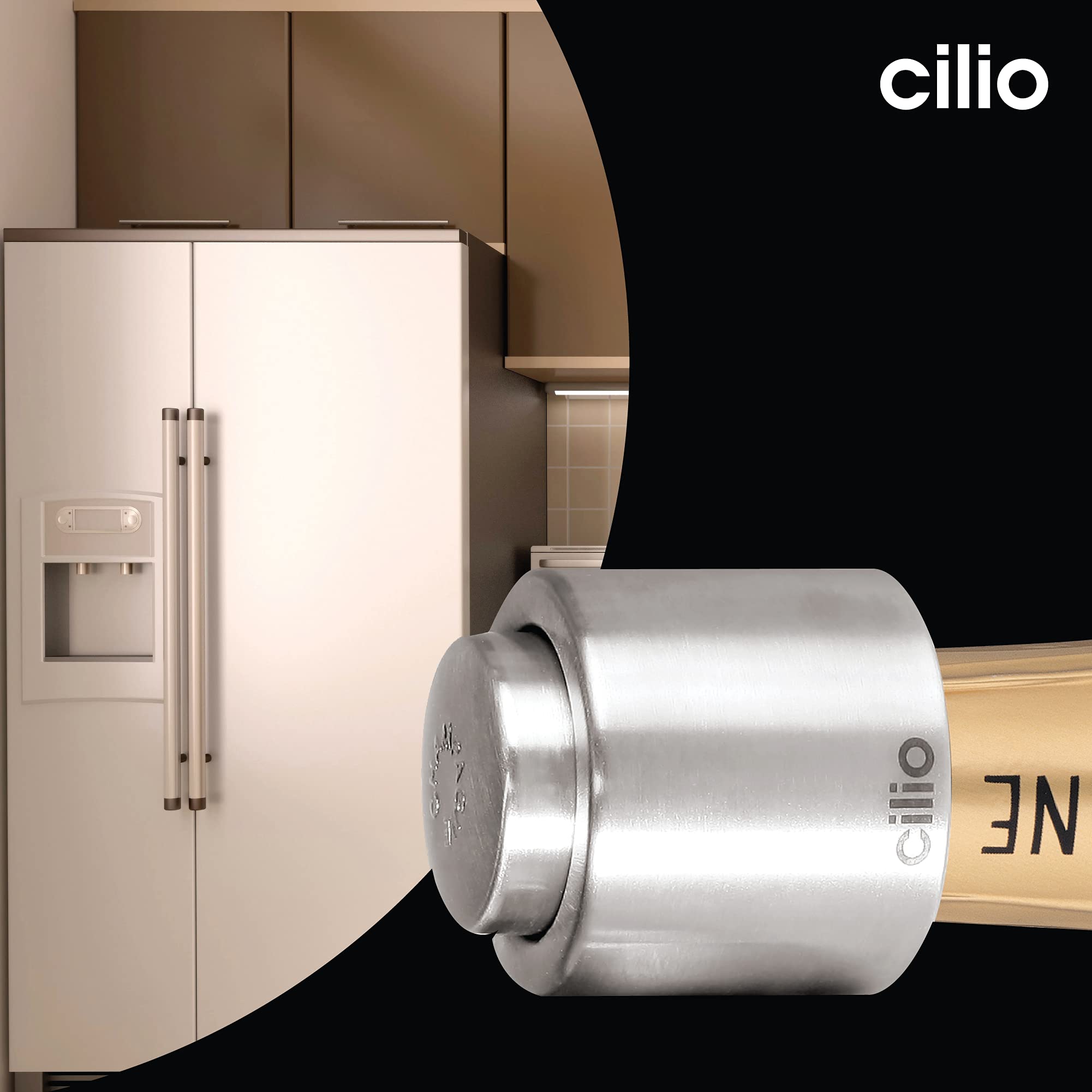 Cilio Stainless Steel Champagne Sealer, Bottle Stopper for Sealing Champagne Bottles, Pack of 3