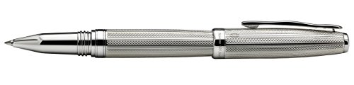 Xezo Solid 925 Sterling Silver Serialized Fine Rollerball Pen with Screw-On Cap (Maestro 925 Sterling Silver R-1)