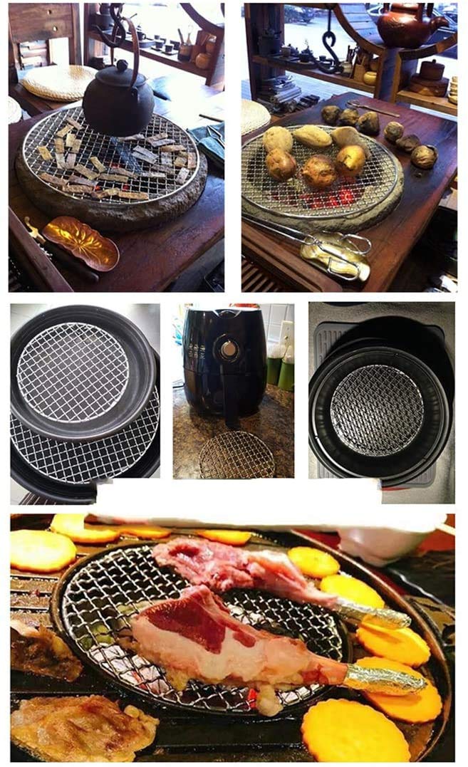 Comicfs Steaming Racks Dia 11.6" Round Barbecue Grids Cross Wire Footed Steaming Stainless Steel Cooling Rack with Legs Multi-Purpose Grill Rack for Airfryer Instant Pot/Pressure Cooker (29.5cm/11.6")