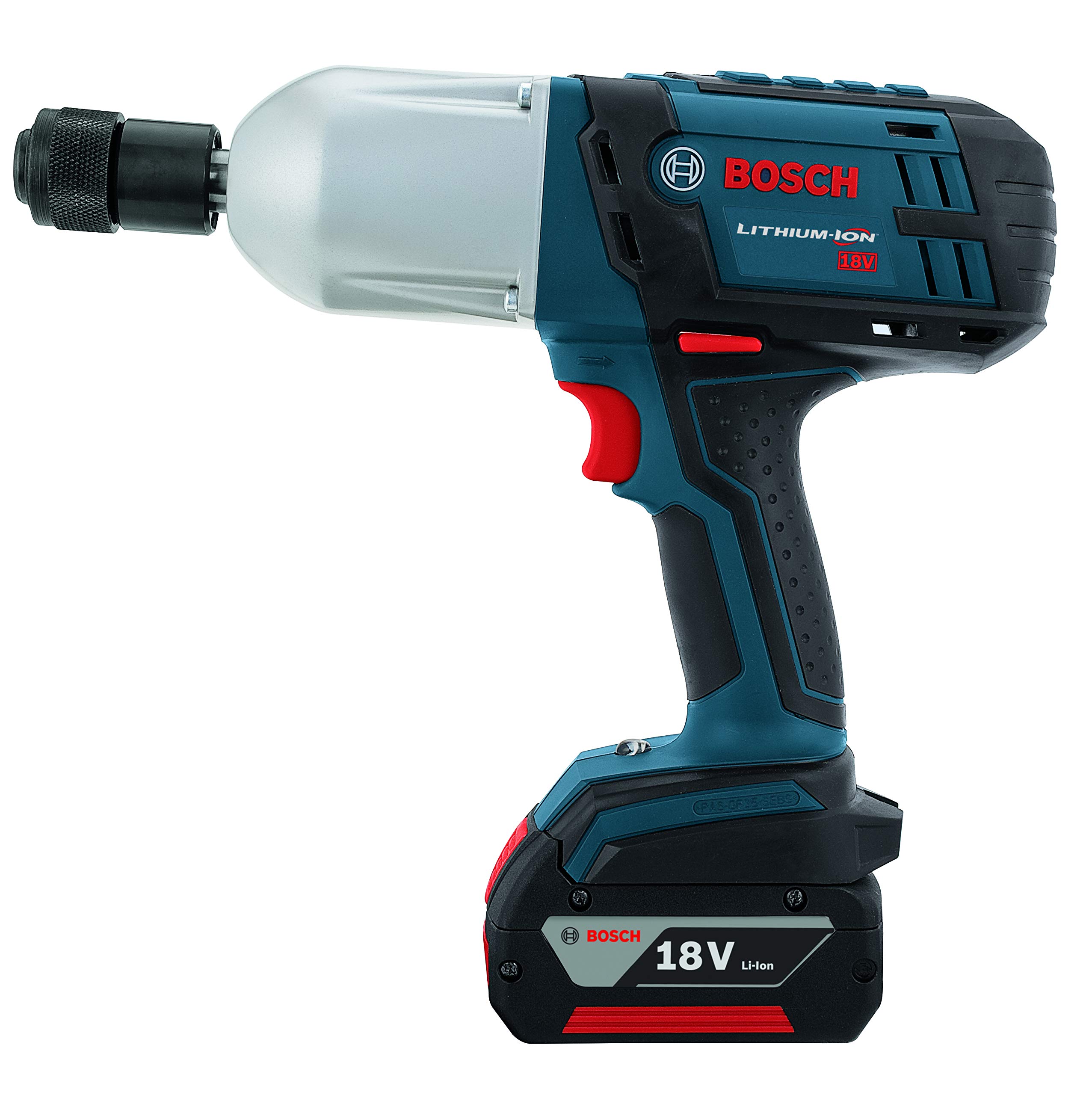 Bosch HTH182-01 18-Volt Lithium-Ion 7/16-Inch Hex High Torque Impact Wrench Kit with 2 Batteries, Charger and Case