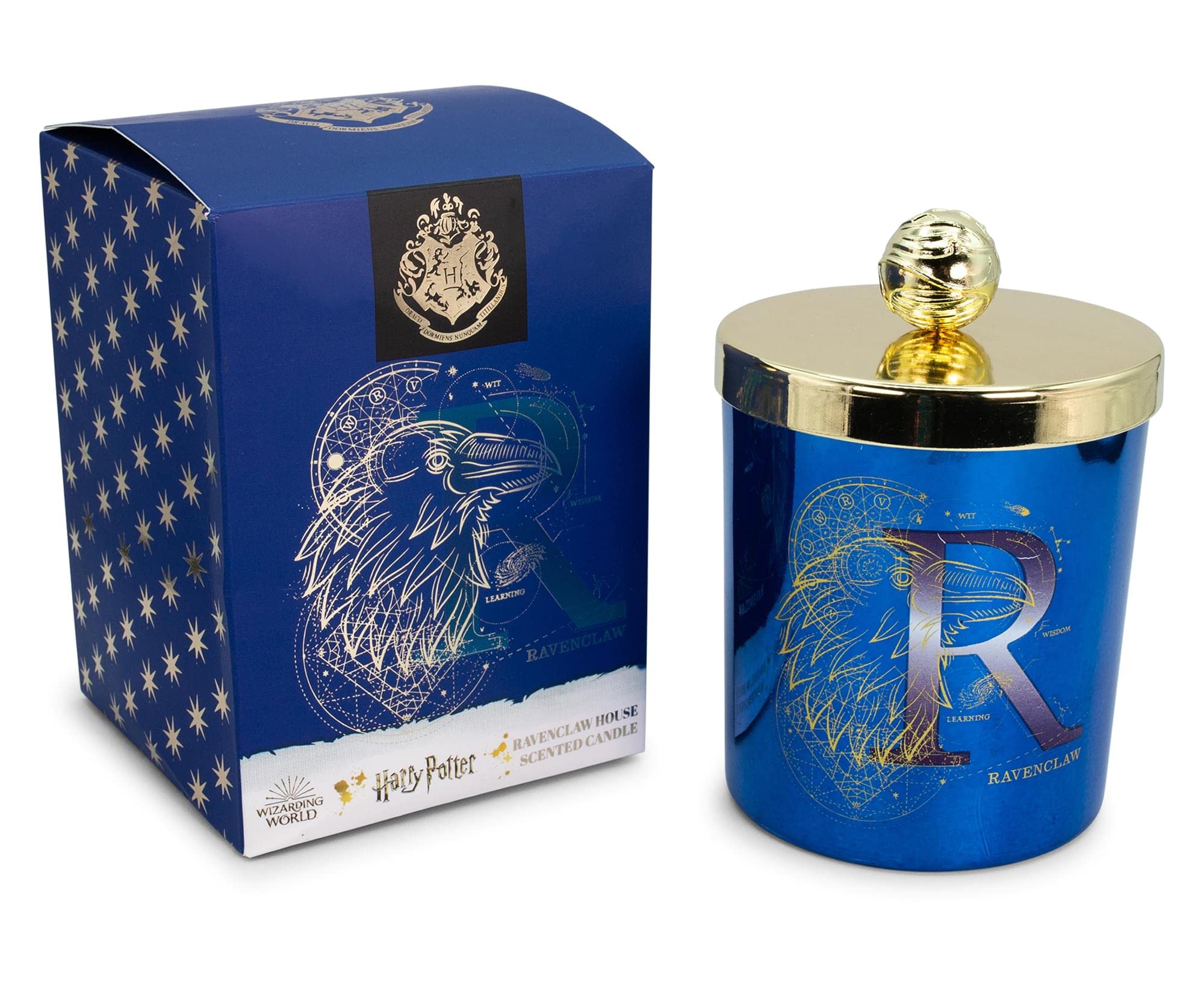 Harry Potter House Ravenclaw Premium Scented Soy Wax Candle with Unique Aromatic Fragrance | 50-Hour Burn Time | Home Decor Housewarming Essentials, Wizarding World Hogwarts Gifts and Collectibles
