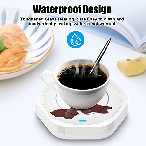 Demasone Coffee Warmer, Coffee Mug Warmer with Smart Sensor Switch, Coffee Cup Warmer for Desk,Thermostatic Electric Mug Warmer for Heating Coffee, Beverage, Milk, Tea, White