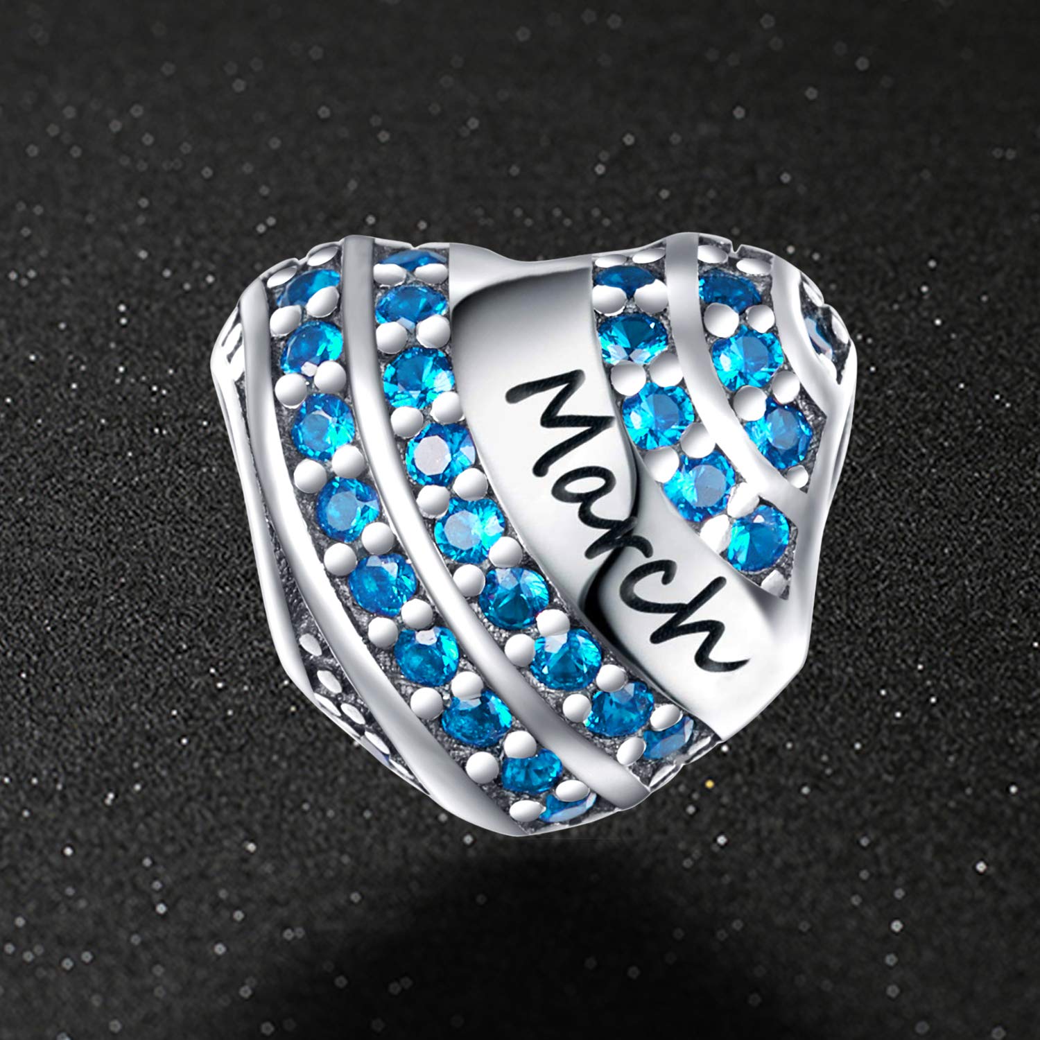 Birthstone Charm for Pandora Charms Bracelet Sterling Silver Bead Birthday Charms 03