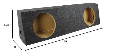 Q Power Dual 12" Sealed Heavy Duty Truck Subwoofer Box Enclosure | HD212-TRUCK