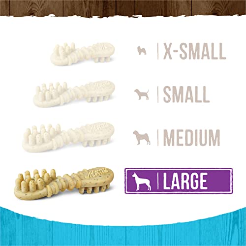Merrick Fresh Kisses Natural Dental Chews, Toothbrush Shape Treat Infused With Real Mint, For Large Dogs - 22 ct. Box