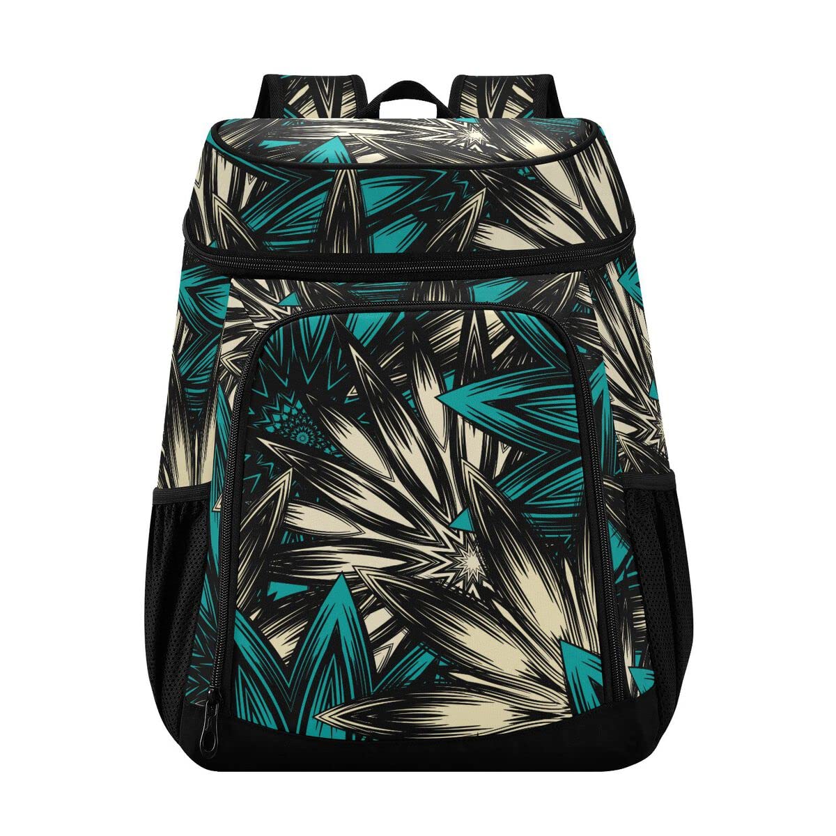 Boho Floral Cooler Backpack Leakproof Backpack Cooler Insulated Lunch Cooler Bag 30 Cans Camping Coolers for Beach Camping Hiking