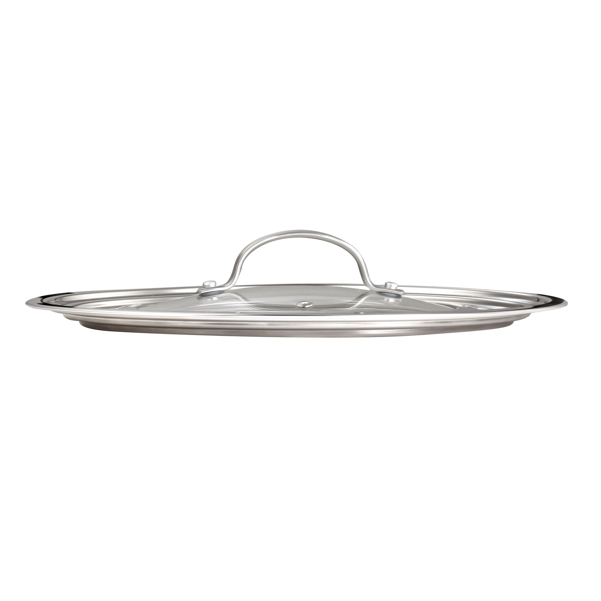 Cook N Home Stainless Steel with Glass Center Universal Lid, Fits 8, 10.25, 11, and 12-Inch
