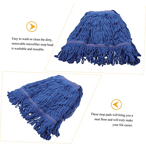 Healeved String Mop Replacement Head Microfiber Floor Mop Cleaning Mops Commercial Mop Heavy Duty Cotton Mop Industrial Mop Accessories Commercial Cut End Cotton Mop Cotton Yarn Mop Pad