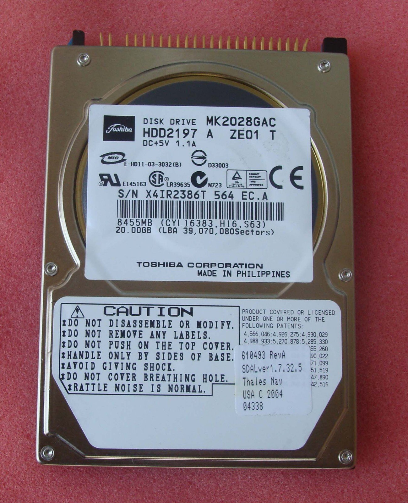 Toshiba MK2028GAC 20GB Internal Hard Drive