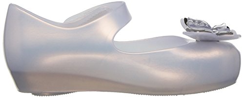 Mini Melissa Girls' Mini Ultragirl Fly Mary Jane Flat, Silver Pearl, 5 Regular US Toddler