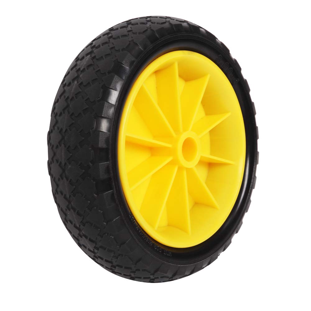 Bonnlo Replacement Solid Tire 10" Airless PU Tire Wheel for Kayak Dolly Canoe Cart 1 PC