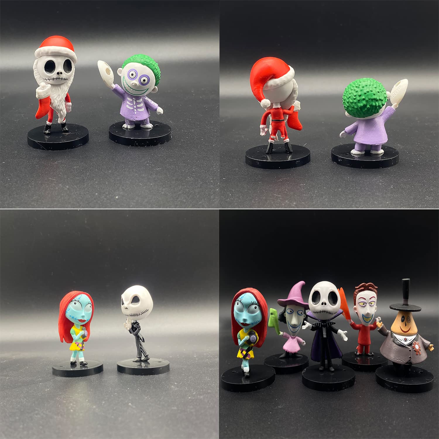 Chenhui 10 PCS Jack Skeleton Action Figure Nightmare Before Christmas Cake Topper Toys Set