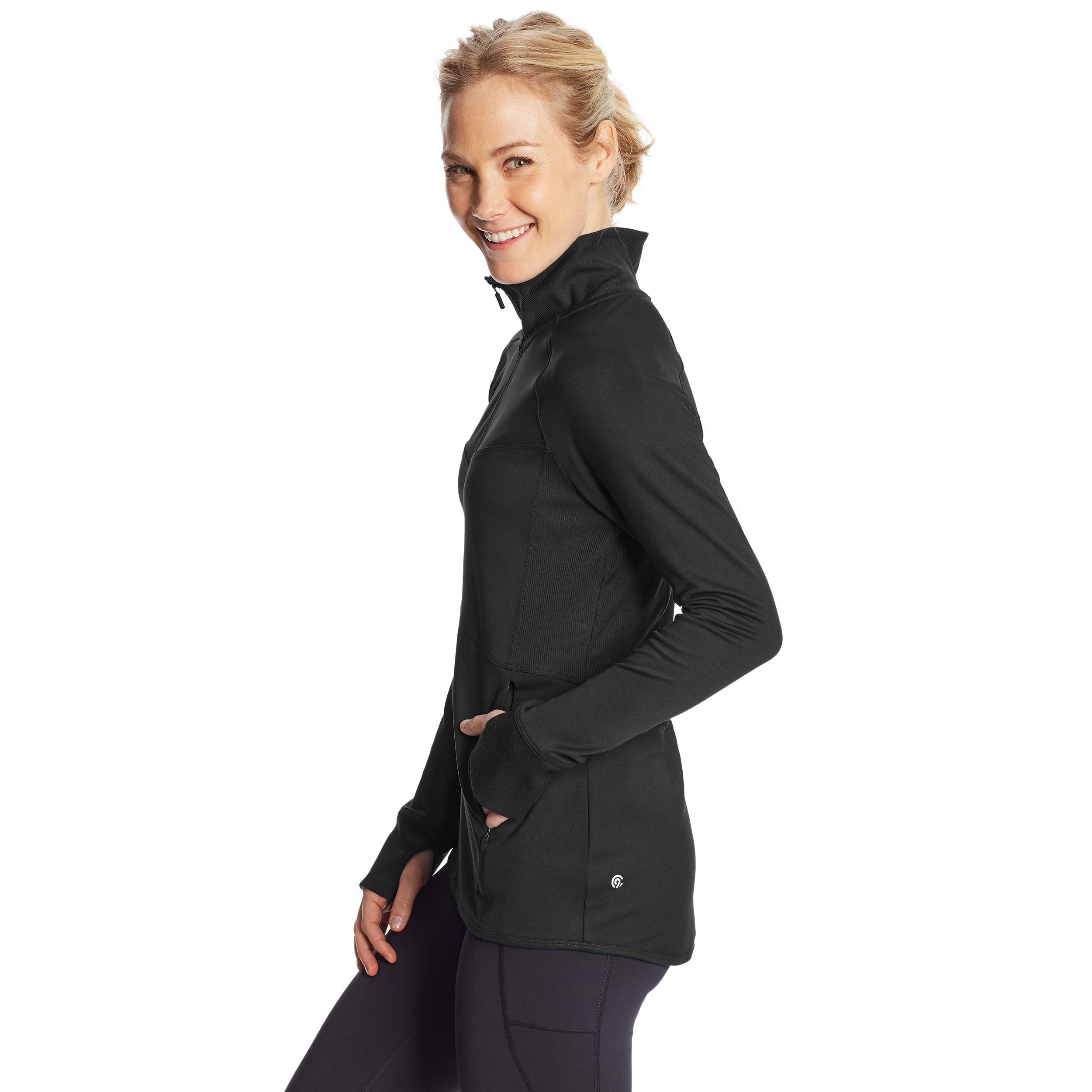 C9 Champion Women's Full Zip Cardio Jacket, Ebony, Medium