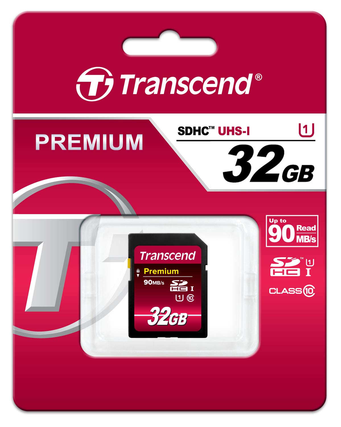 Transcend 32GB SDHC Class 10 UHS-1 Flash Memory Card Up to 60MB/s (TS32GSDU1)