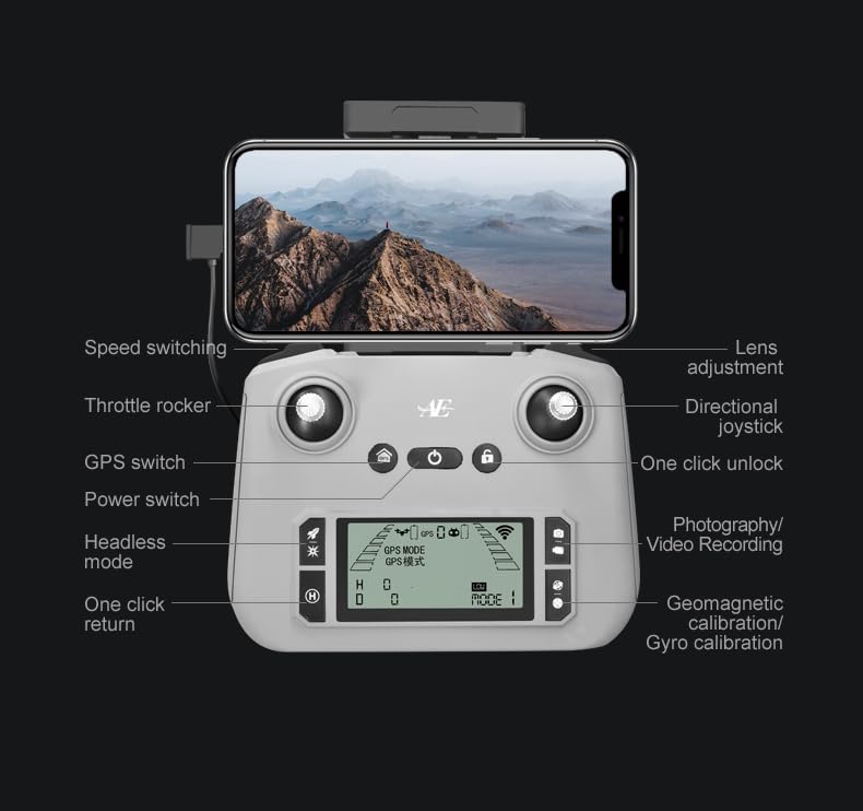 Bingchat GPS Drone with Dual Camera for Adults 4K HD, 3 Axis Gimbal EIS for Video, 82 Mins Flight Time, 19685ft 5G Digital Image Transmission, Professional Laser Obstacle Avoidance, GPS Auto Return,