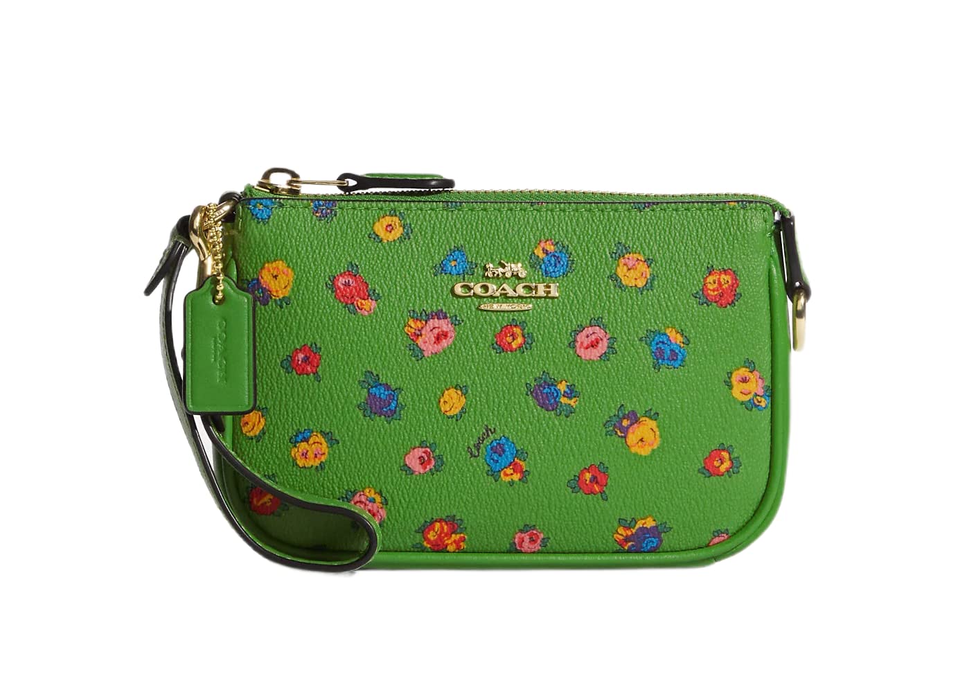 Coach Nolita 15 With Mini Vintage Rose Print (IM/Neon Green Multi)
