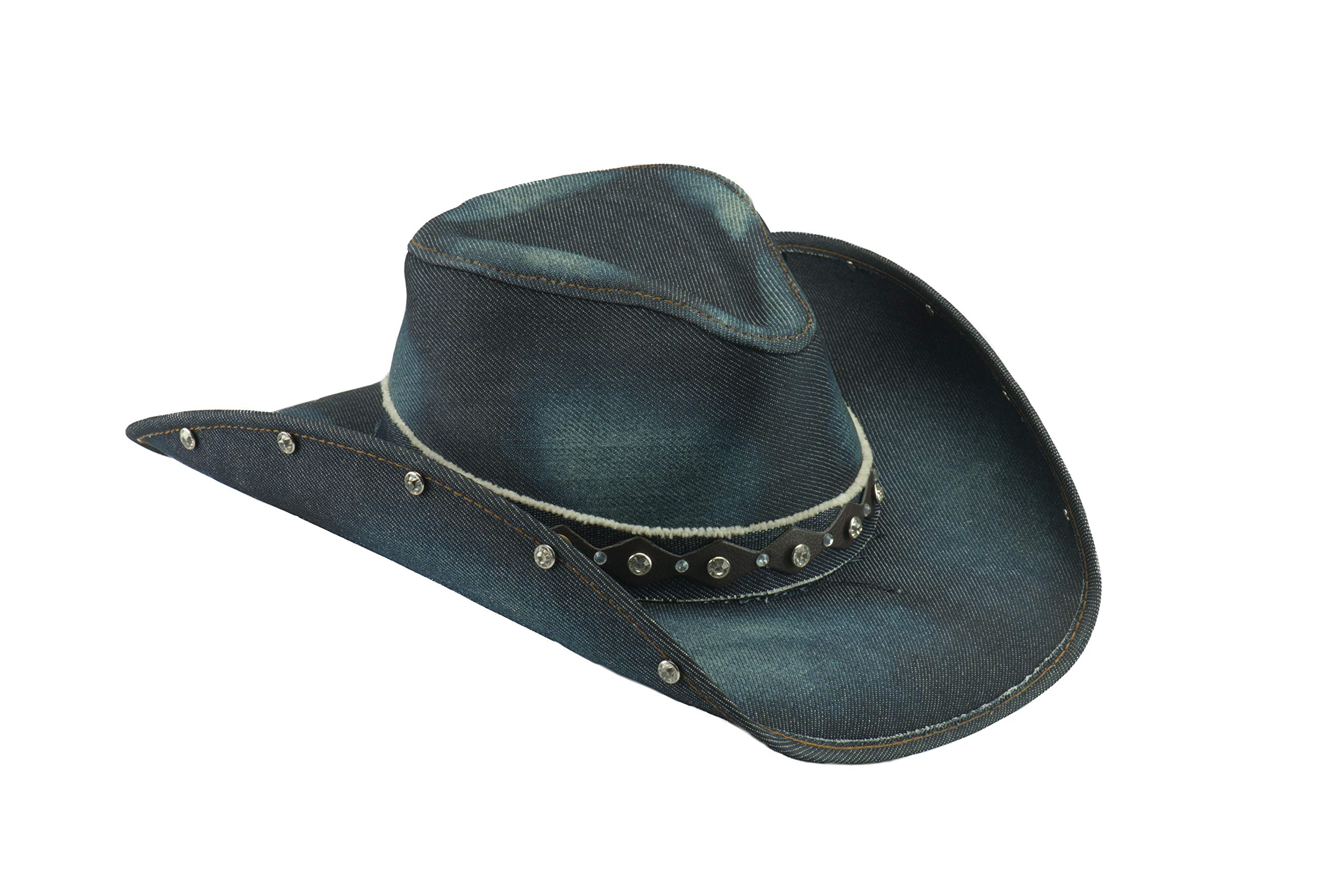 Better Than Yesterday Blue Denim Western Hat Extra Large